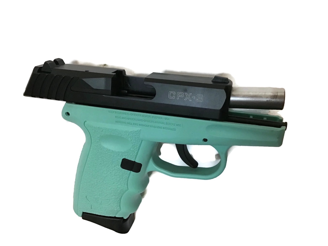 SCCY CPX-3 .380 Cal. With Three Magazines - Teal and Black - New | USA Pawn