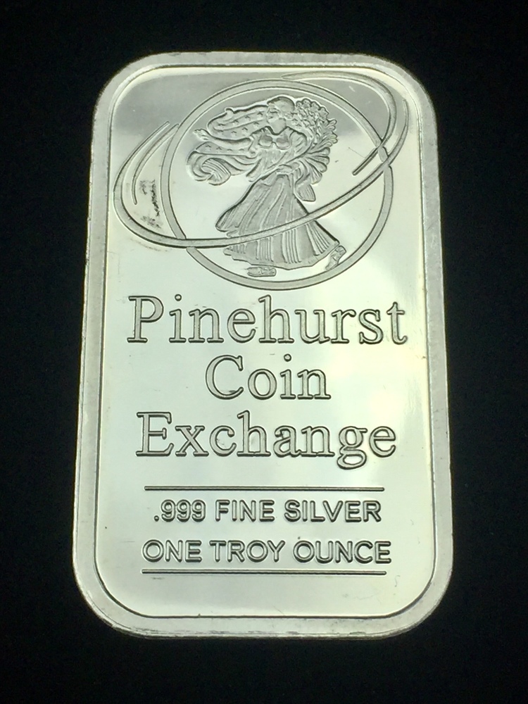 Pinehurst Coin Exchange .999 Fine Silver One Troy Ounce Silver Bar | USA Pawn