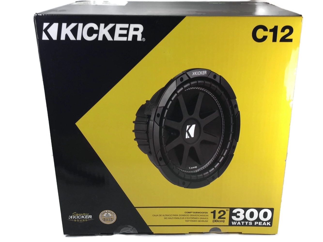 Kicker C12 Car Audio COMP Performance 12" Subwoofer 300 Watts- New ...