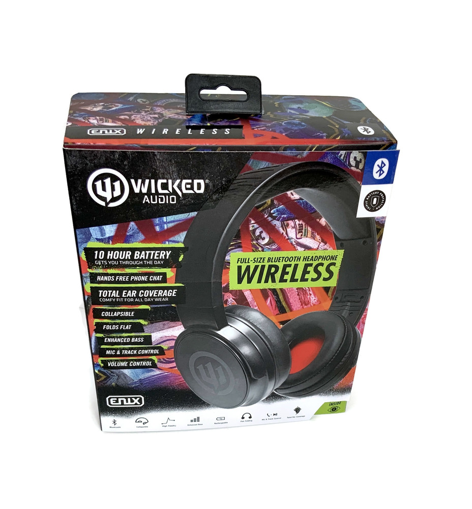 Wicked Audio NightShade Bluetooth Headphones - Black - New | USA Pawn