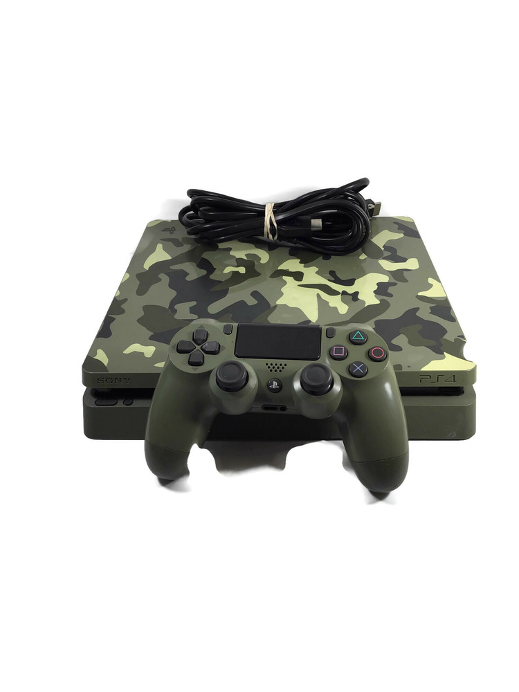 Sony Playstation 4 CUH2115B 1 TB - Green Camo - with Matching ...
