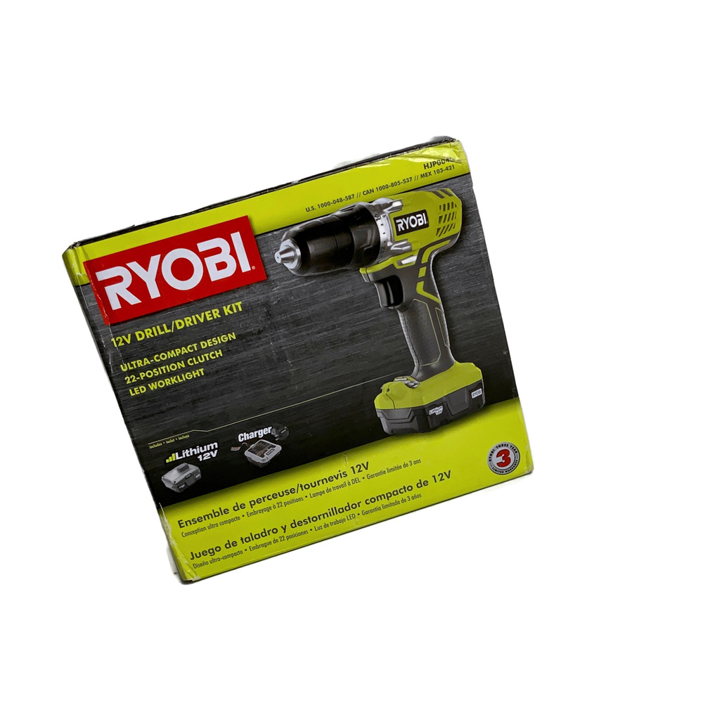 Ryobi Model: HJP004L 12-Volt Lithium-Ion Cordless 3/8 in. Drill/Driver ...