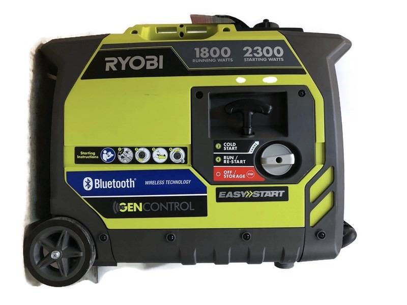 RYOBI Bluetooth 2,300 Starting Watt Gasoline Powered Digital Inverter ...