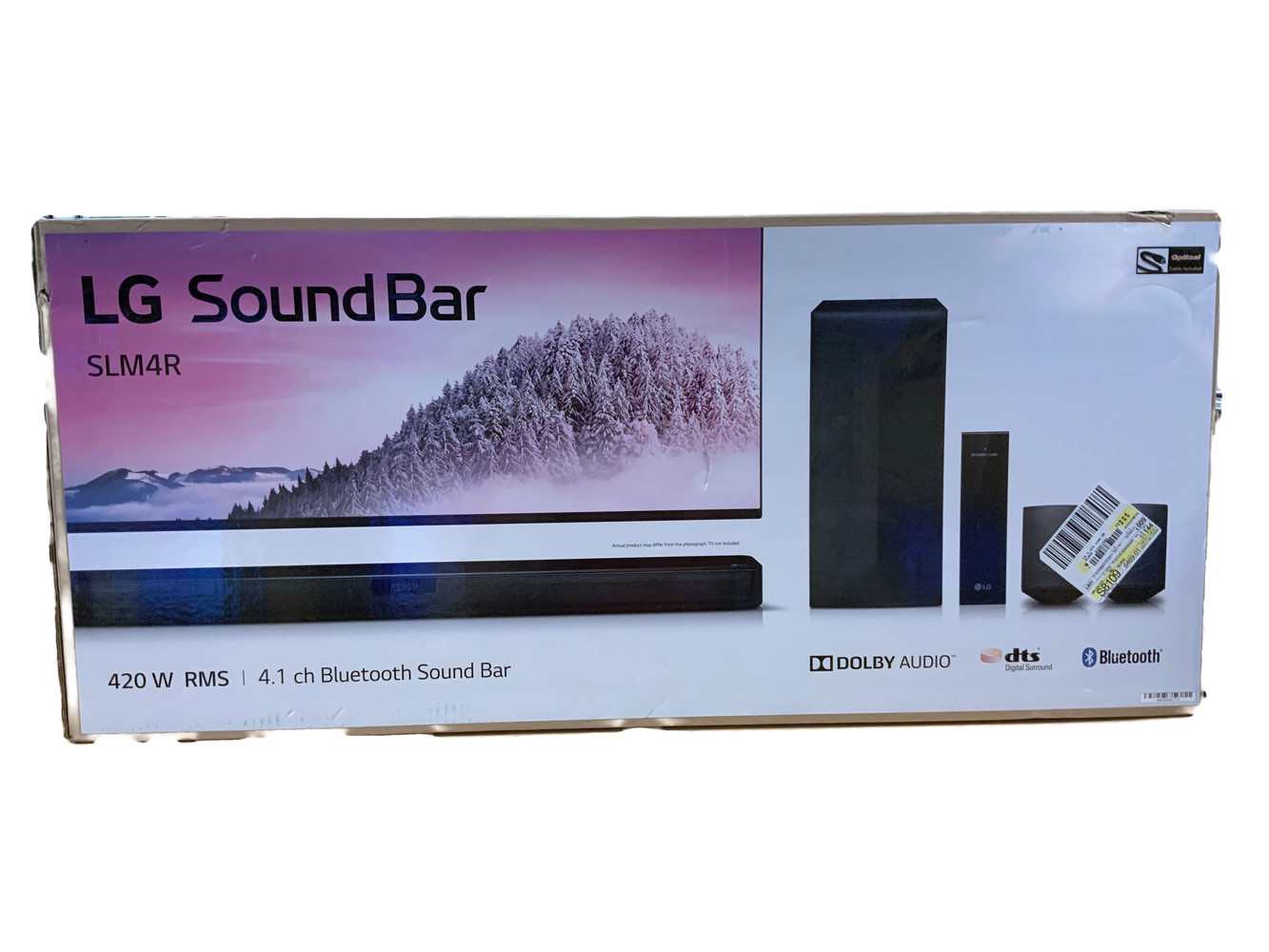 LG 4.1 Channel 420W Soundbar Surround System with Wireless Speakers ...