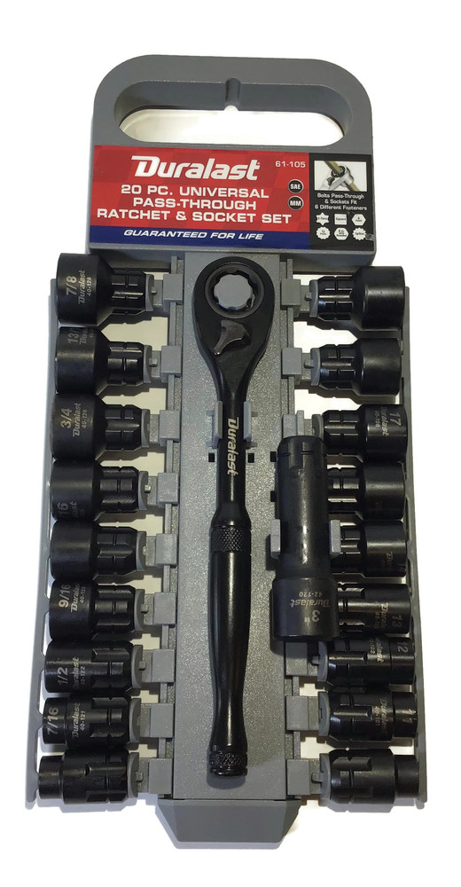 Duralast 3/8in Drive Pass Thru Tool Set 20 Piece | USA Pawn