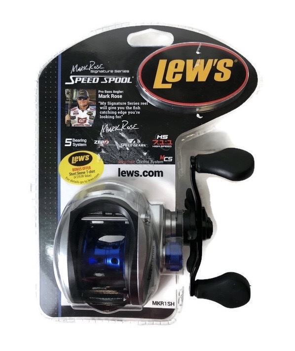 Lew's Mark Rose Baitcast Reel MKR1SH Signature Series Speed Spool ...