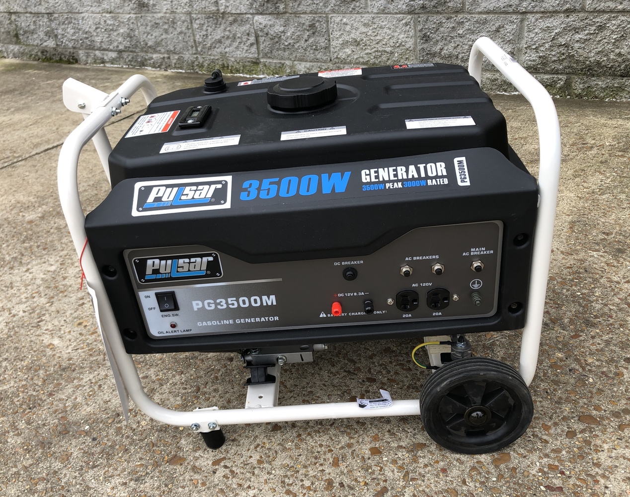 Pulsar PG3500M 3,500/3,000-Watt Gasoline Powered Recoil Start Portable ...