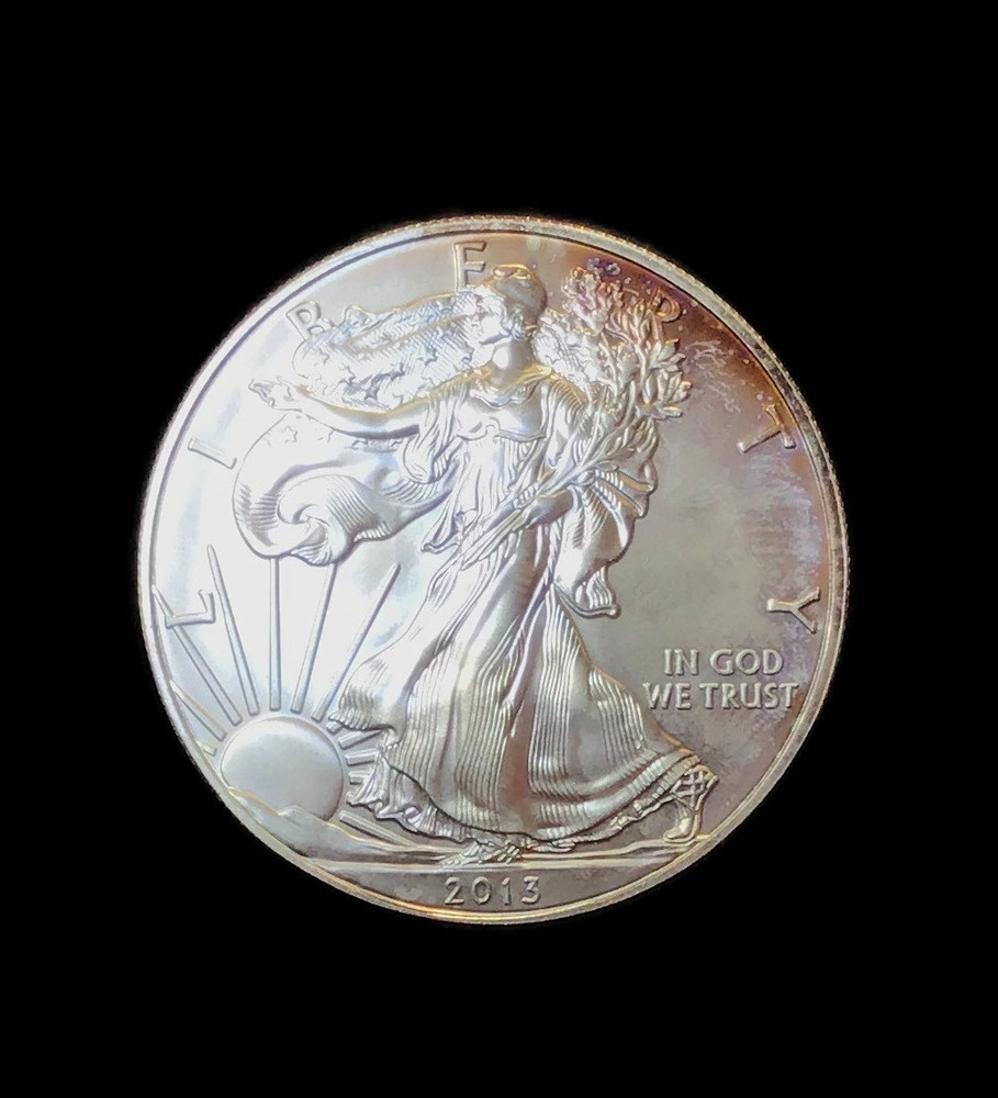 1oz Silver Eagle - 2013 - Red Toning | USA Pawn