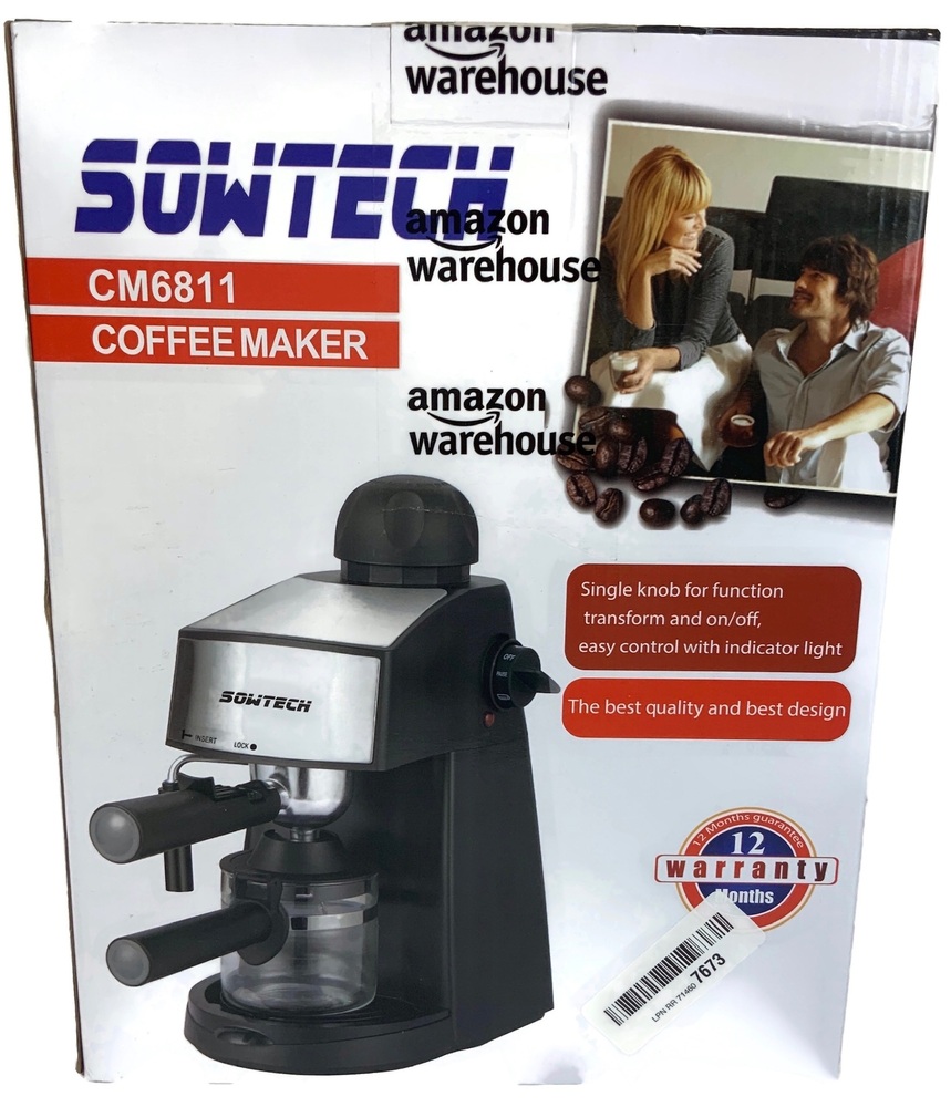 Sowtech CM6811 Coffee Maker 800W 240ml (4 Cup) Automatic Steam | USA Pawn