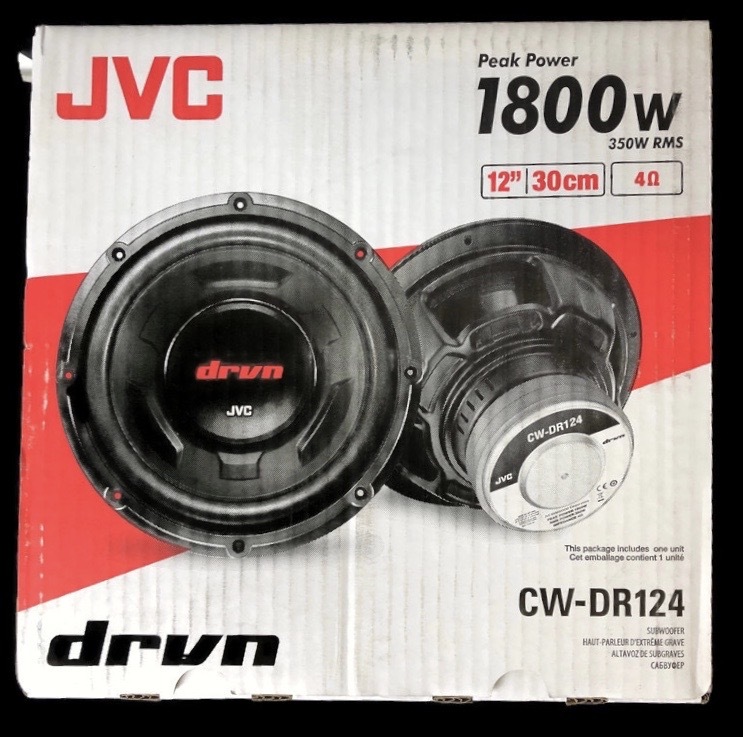 JVC CW-DR124 Car Subwoofer 1800 Watts Max Power 12" - New | USA Pawn