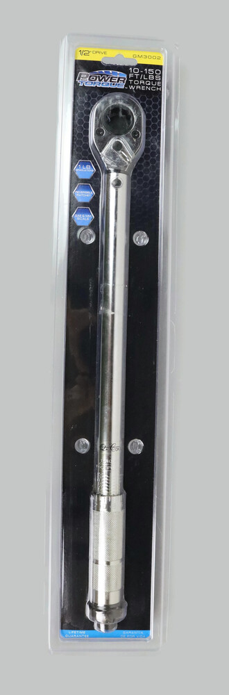 Power Torque 1/2 Inch Drive Torque Wrench GM3002 10 to 150 ft/Lbs ...