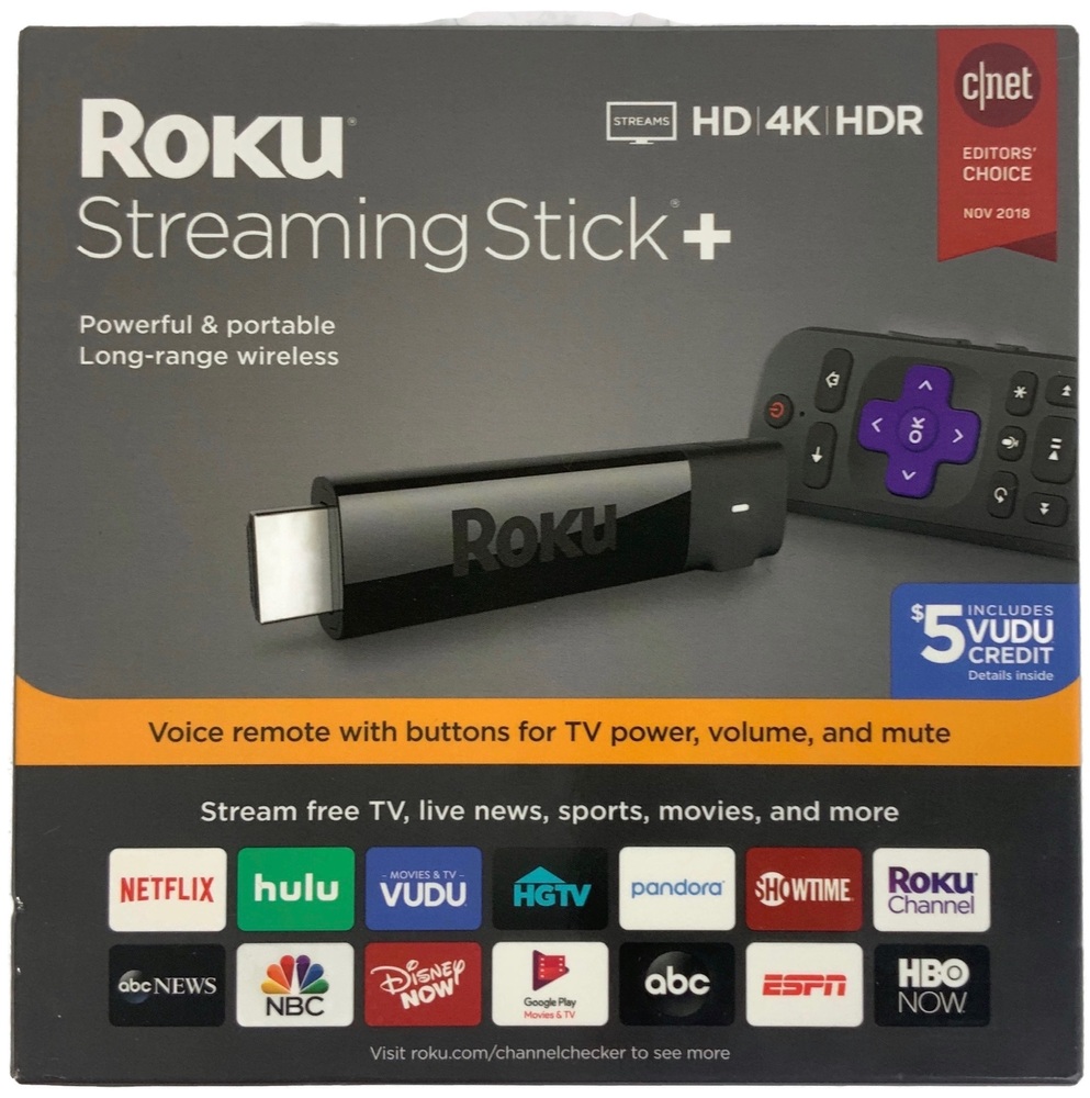 Roku Streaming Stick + Plus 3810RW - 4K Streaming Media Player | USA Pawn