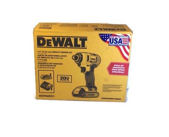 DEWALT 20V MAX 1.5 Ah Cordless Li-Ion 1/4 in. Impact Driver Kit ...