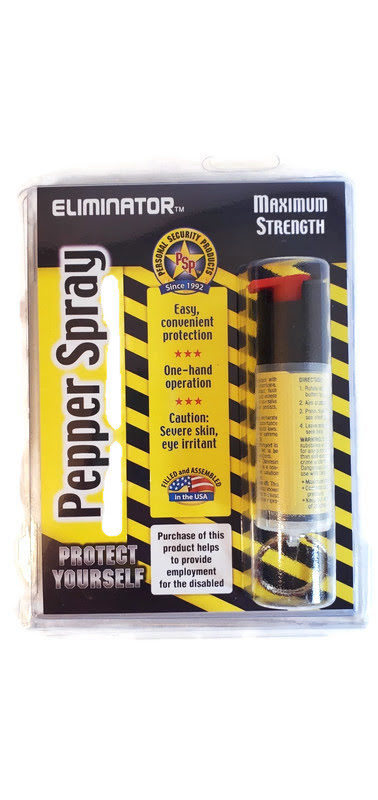 Eliminator Pepper Spray Personal Defense Criminal Deterrent Attack ...