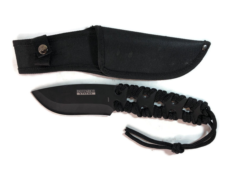 Defender-Xtreme 9287 10"Black Full Tang Survival Outdoor Knife with ...