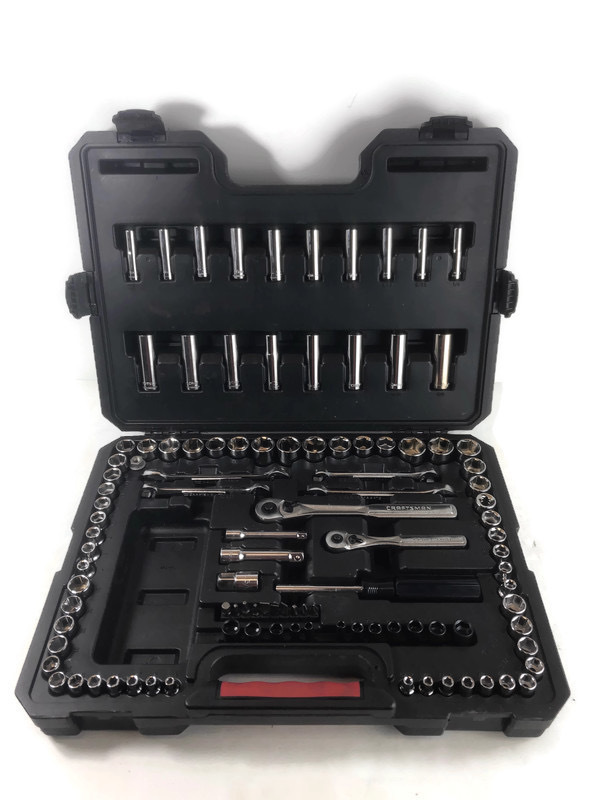 CRAFTSMAN 118-Piece Standard (SAE) and Metric Polished Chrome Mechanic ...