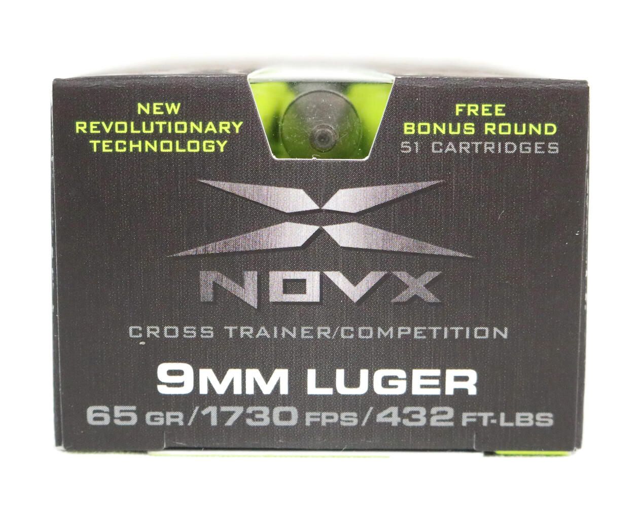 NovX Cross Trainer 9mm Luger Ammunition 51 Rounds 65 Grain RNP Poly ...