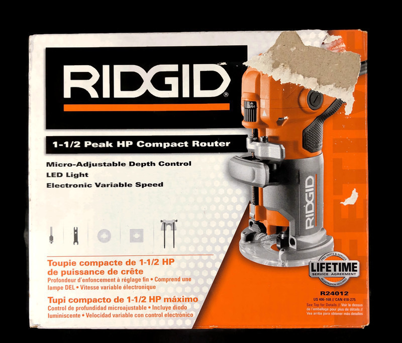 RIDGID R2401 5.5 Amp Corded 1-1/2 Peak HP Compact Fixed-Base Router ...