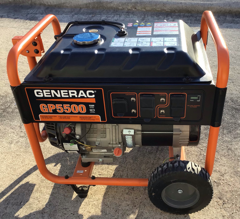 Generac 5,500-Watt Gasoline Powered Portable Generator - Model ...