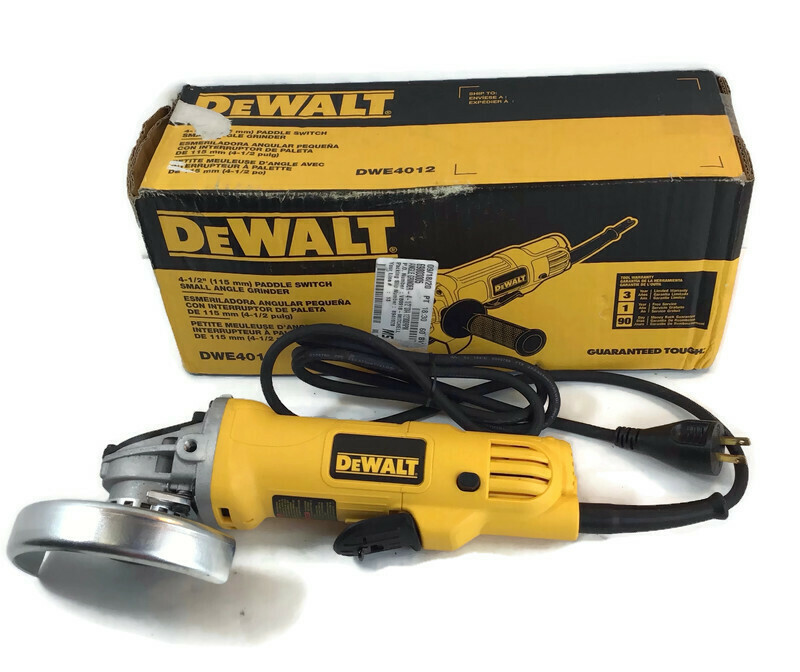 Dewalt DWE4012 7.5 Amp 4.5 in. Corded 12,000 RPM Paddle Switch Small ...