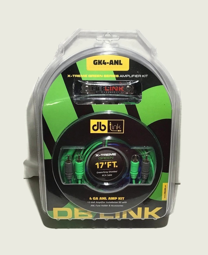 DB Link DBDGK4ANL X-Treme Green Series 4-Gauge ANL Amp Installation Kit ...