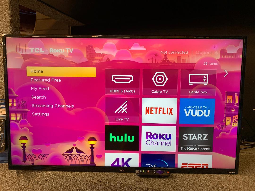 43" TCL 43S421 4K Roku Smart LED TV- No Legs | USA Pawn