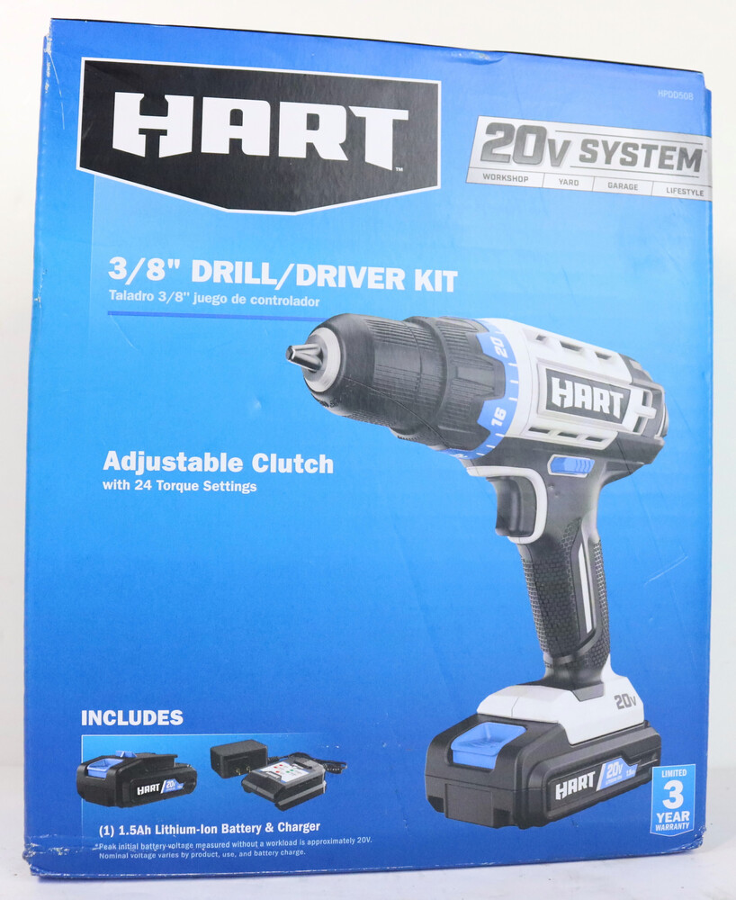 NEW!! Hart HPDD50B 20V Lithium Ion 3/8" Drill | USA Pawn