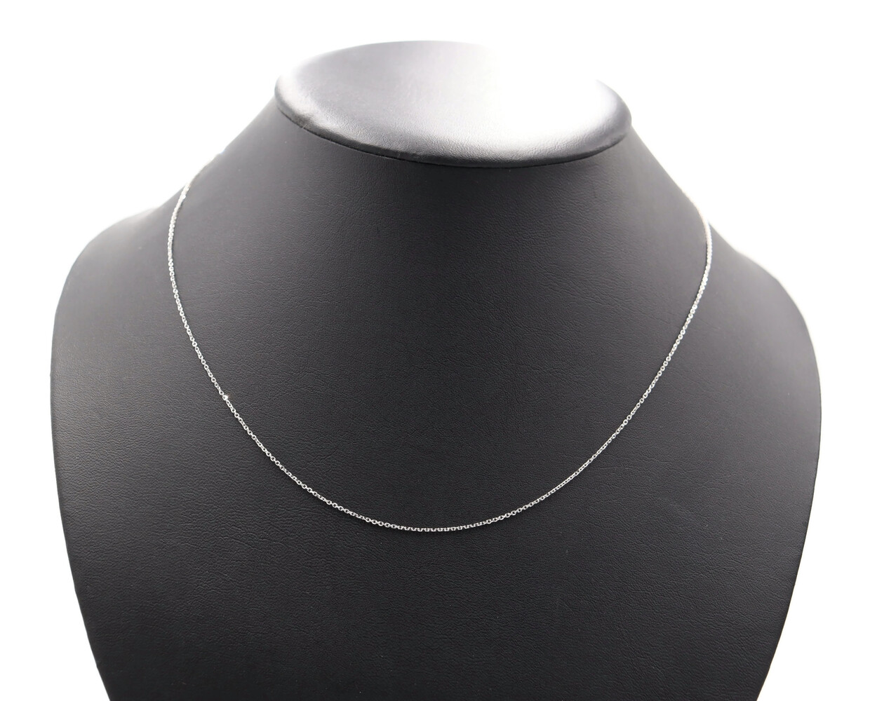 Beautiful Classic High Shine 10KT White Gold 0.7mm Thin 20" Chain ...