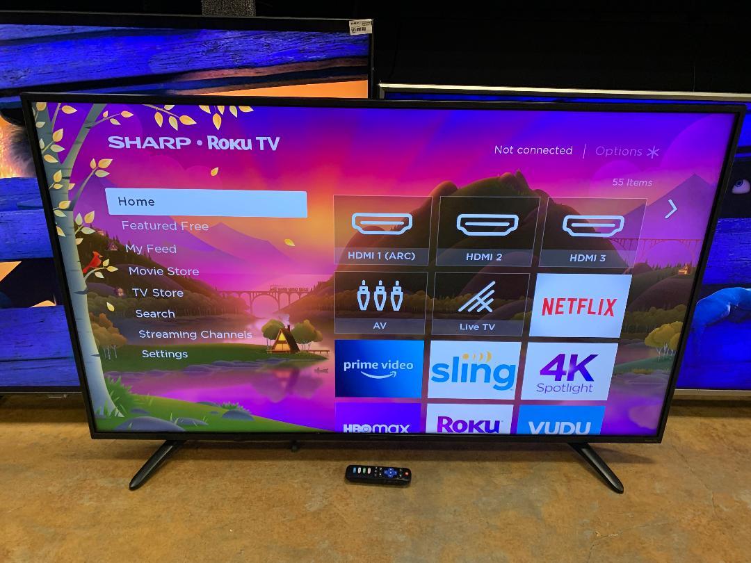 55" Sharp LC-55LBU711U 4K Roku Smart LED TV | USA Pawn