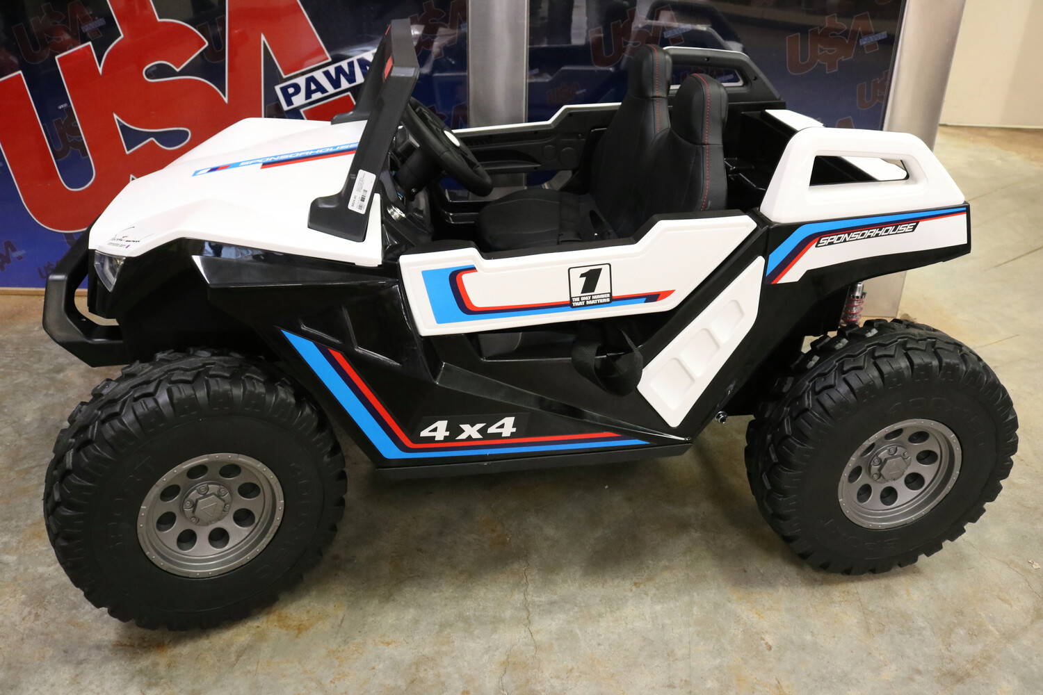 NEW!! Kid's Motorized Side by Side- White | USA Pawn