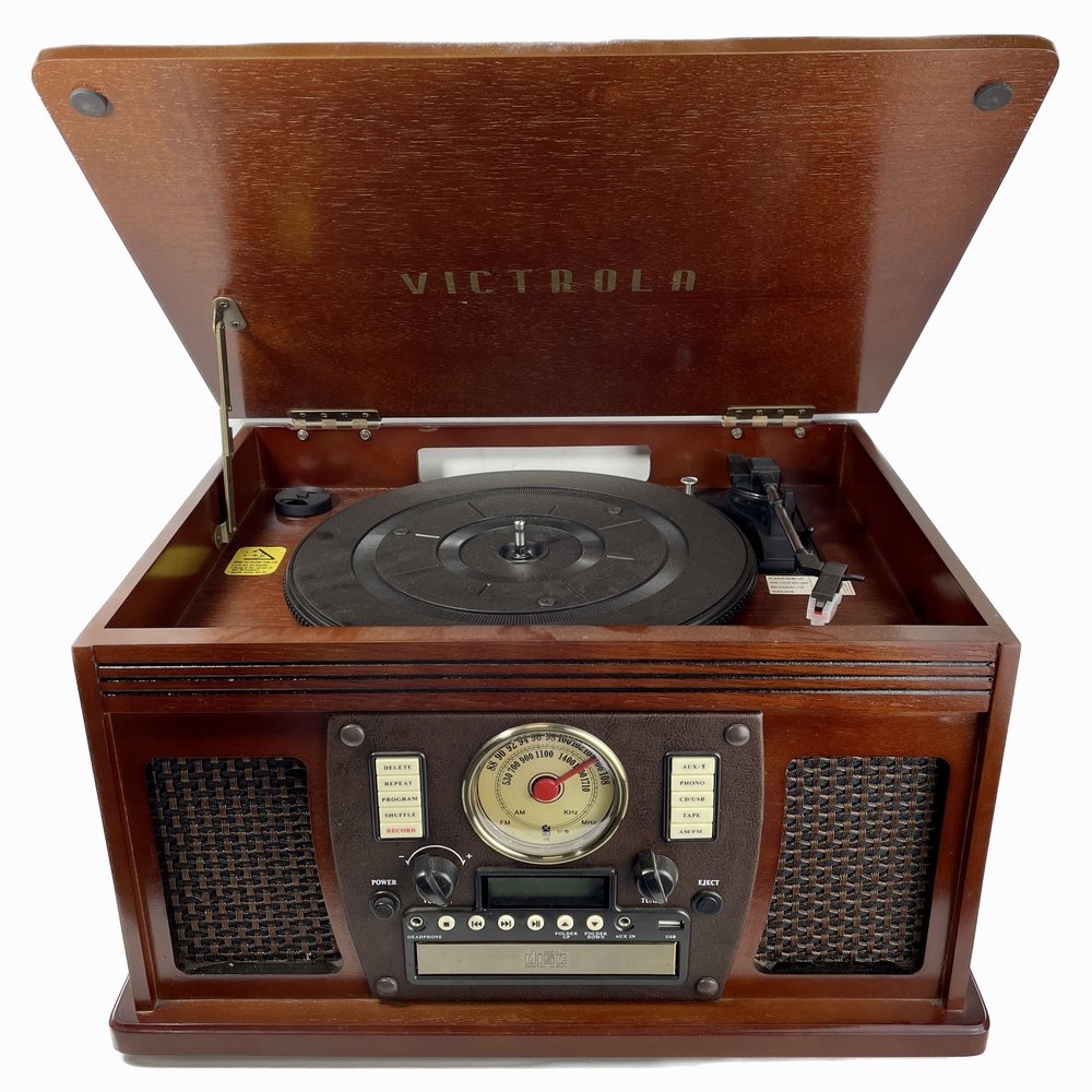 Victrola VTA-600B 8-in-1 Bluetooth Record Player | USA Pawn Victrola VTA-600B 8-in-1 Bluetooth Record Player | USA Pawn