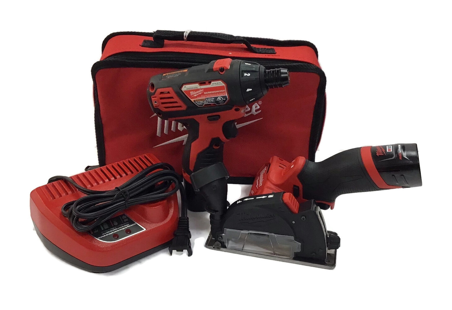 Milwaukee M12 12-Volt Lithium-Ion Cordless 1/4 in. Hex Screwdriver Kit ...