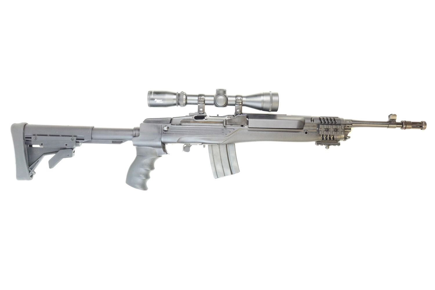 RUGER Mini 14 223 Semi Automatic Rifle With Burris Short Mag Scope ...