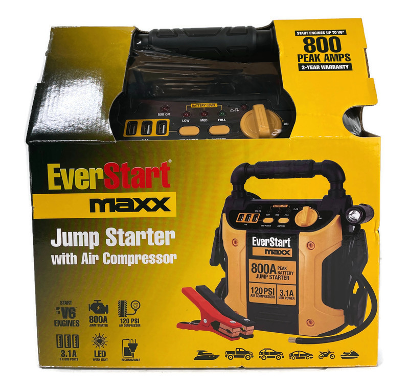 EverStart Maxx 800 Peak Amp Jump Starter with 120 PSI Compressor | USA Pawn