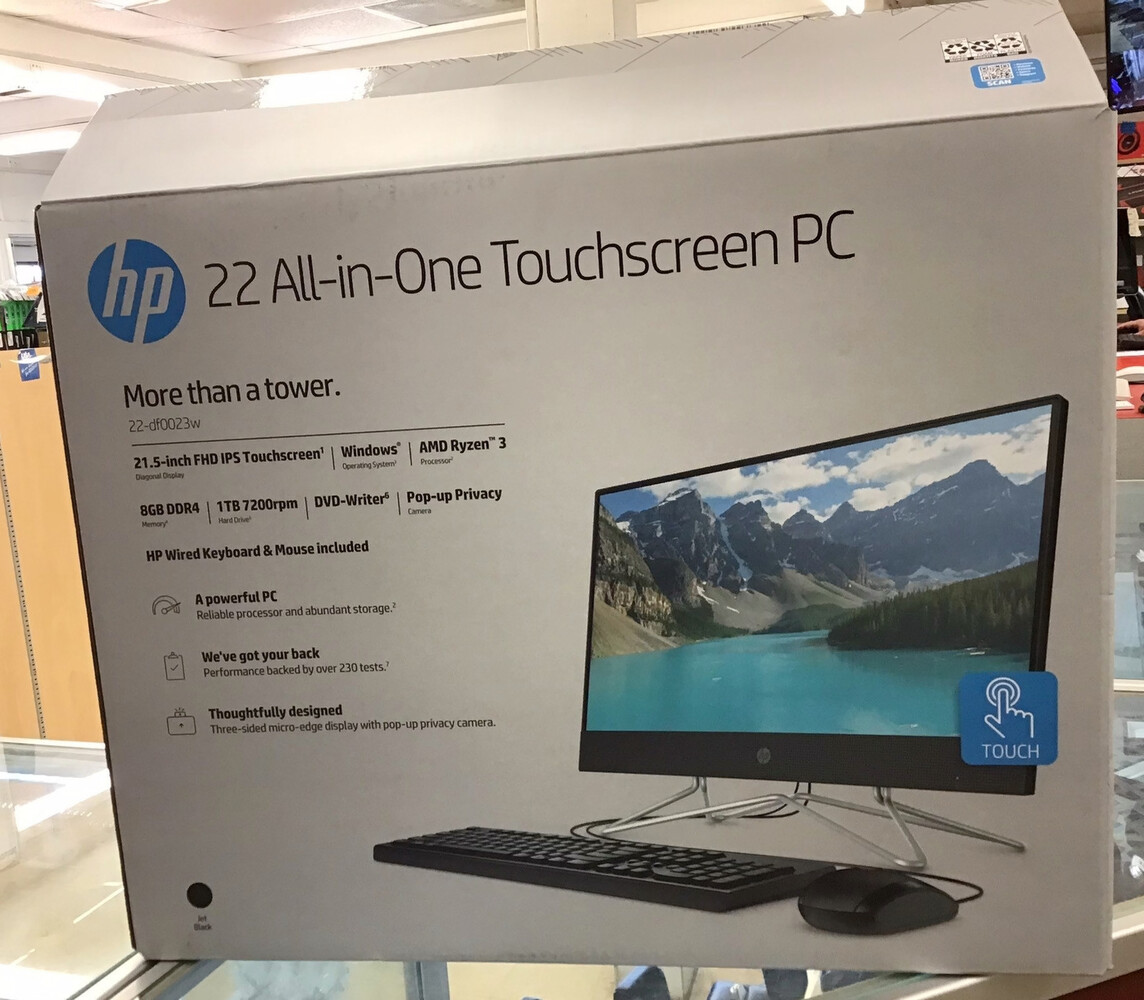 HP 22 AIO R3 Touch 8GB/1tb Desktop All-In-One | USA Pawn