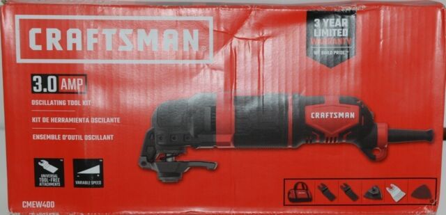 Craftsman Oscillating Multi Tool Kit 3 Amp Corded 20000 OPM 14pc ...