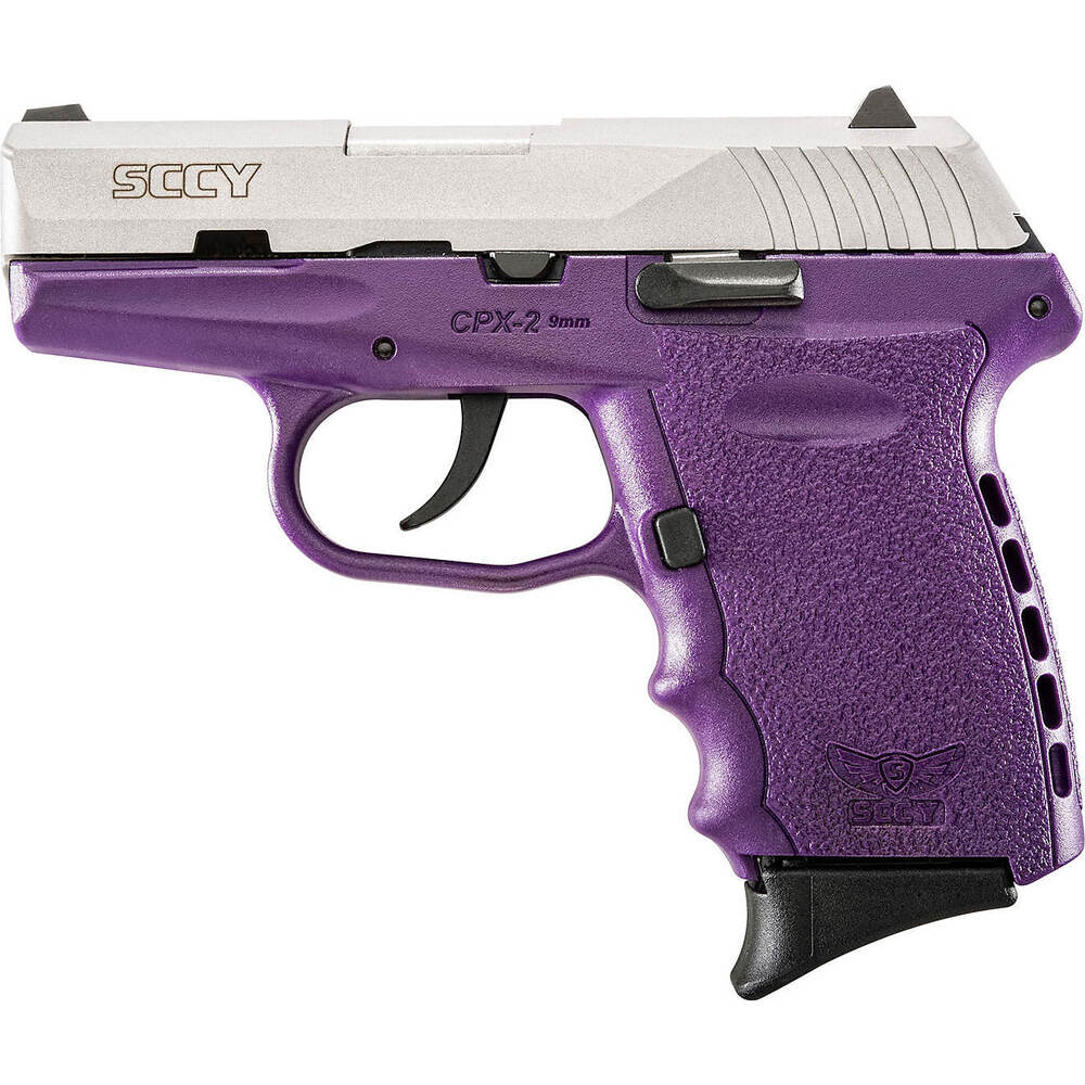 SCCY CPX-2 9MM Semi Automatic Pistol- Purple/Stainless | USA Pawn