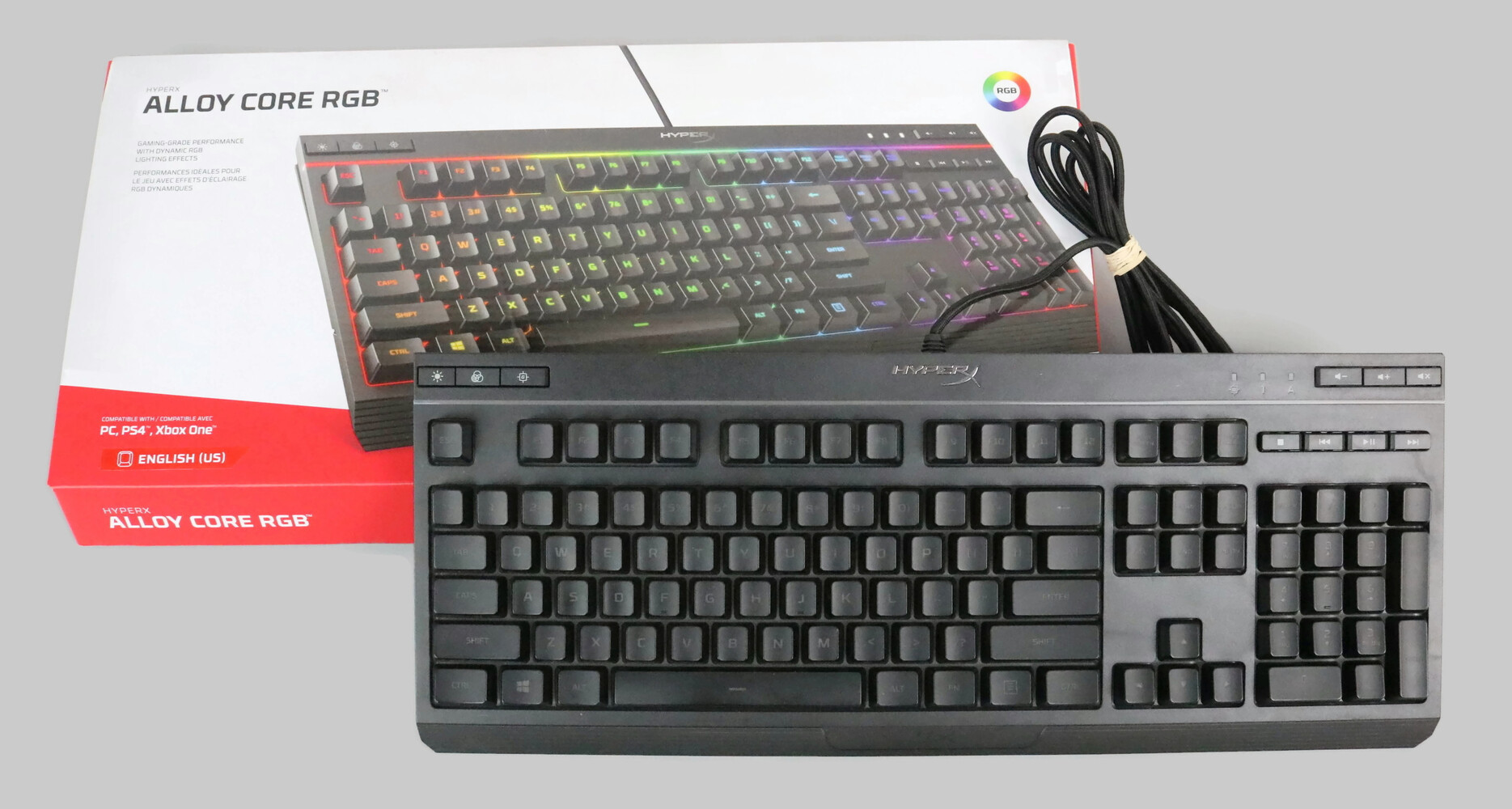 HyperX - Alloy Core Full-size Wired Gaming Membrane Keyboard with RGB ...