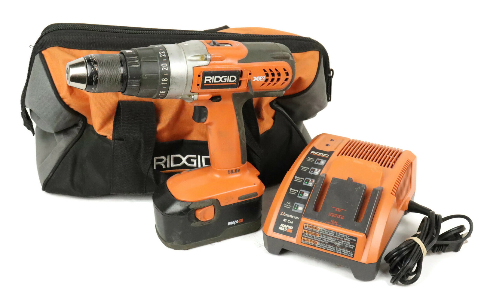 Ridgid R8411503 18V 1/2" Cordless Hammer/Drill Drive with Bag | USA Pawn