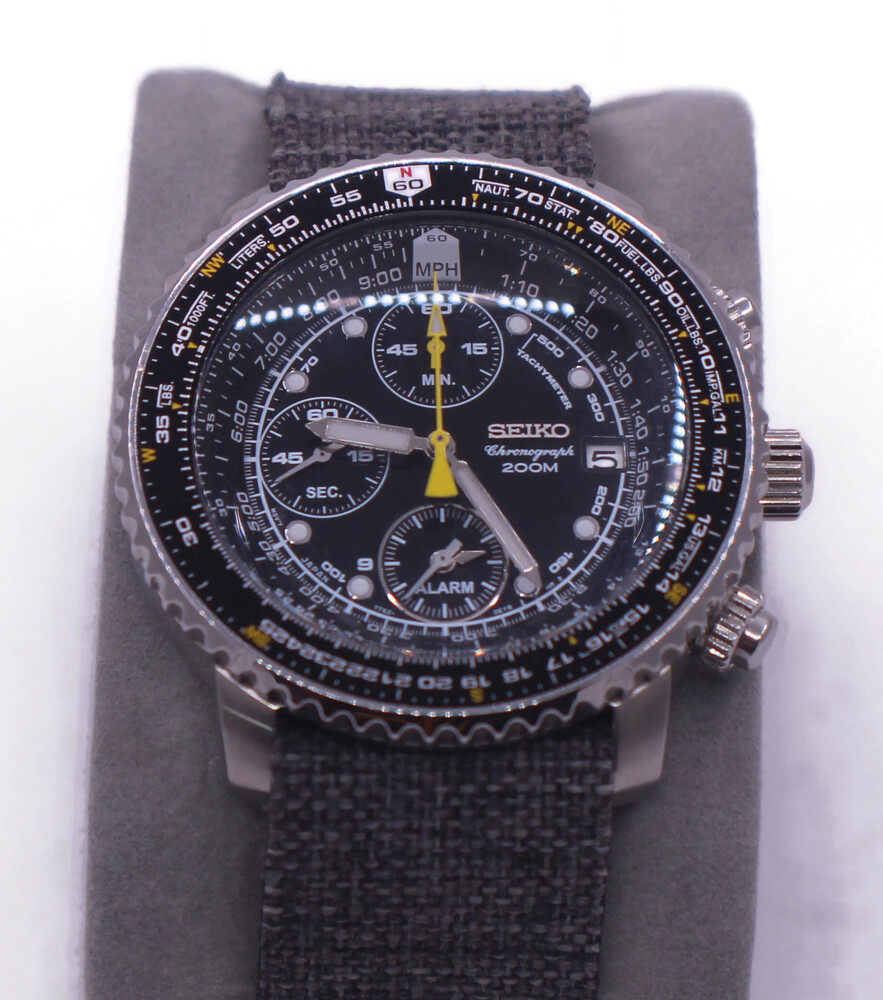 Seiko Flightmaster Chronograph watch pilots 7T62-0EB0 | USA Pawn
