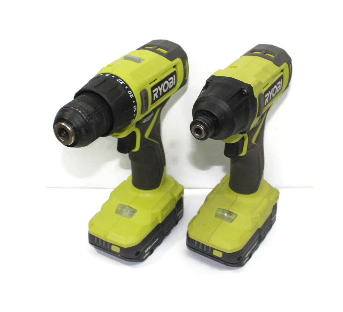 Ryobi Plus One Combo Kit Drill Impact 2 Batteries and Charger | USA Pawn