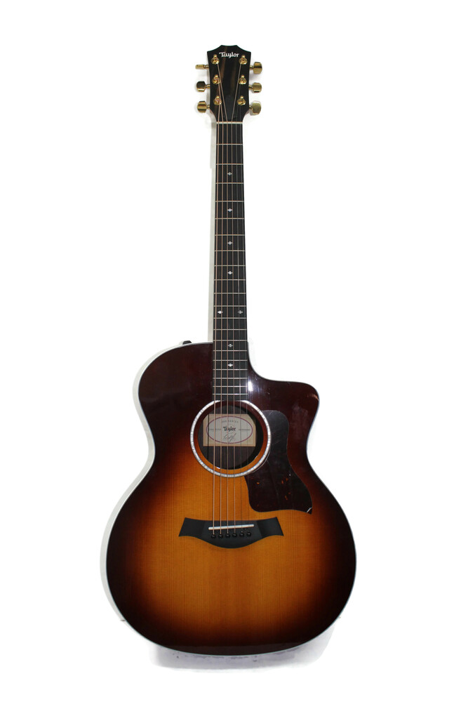 Taylor 214e DLX Grand Auditorium Acoustic-Electric Guitar Tobacco ...