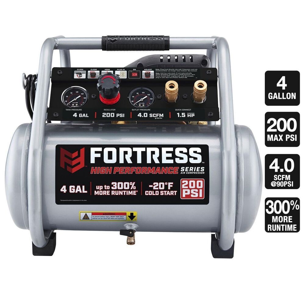 Fortress 4 Gallon Portable Air Compressor | USA Pawn Fortress 4 Gallon Portable Air Compressor | USA Pawn