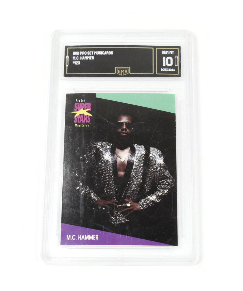 1991 Pro Set Musicards M.C. Hammer #123 GMA 10 GEM MT Trading Card ...
