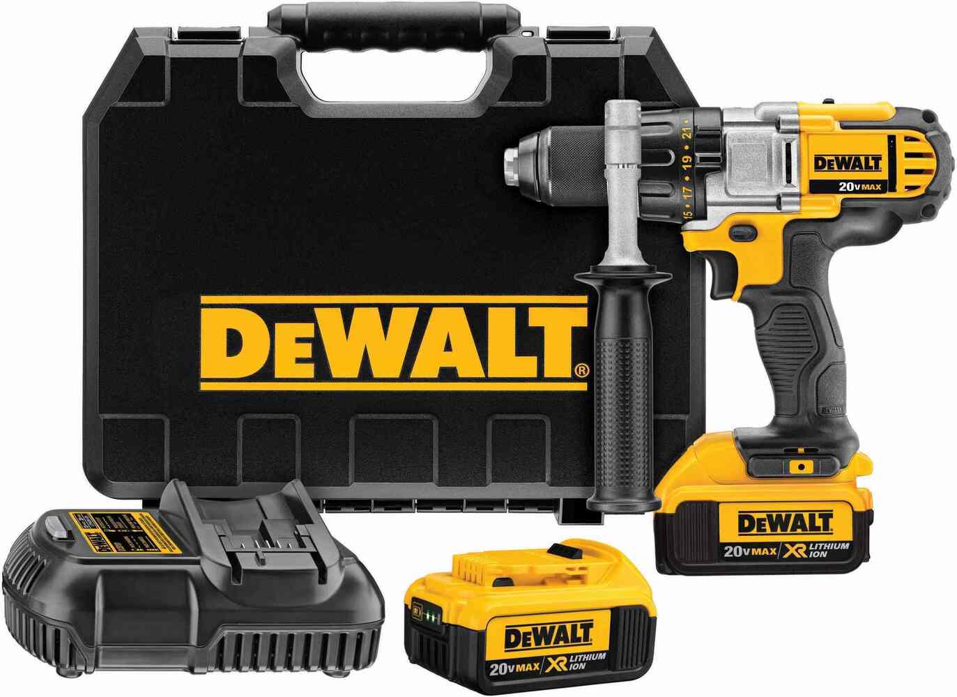 Dewalt dcd980 20V Hammer Drill with 2 batteries and charger like new ...