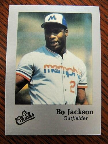 BO JACKSON 1986' MEMPHIS CHICKS SILVER ROOKIE CARD #28 K.C. ROYALS ...