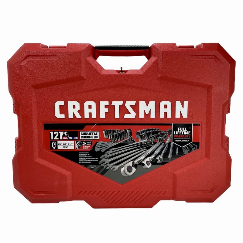 Craftsman 121 Piece SAE and Metric Chrome Mechanic Tool Set | USA Pawn