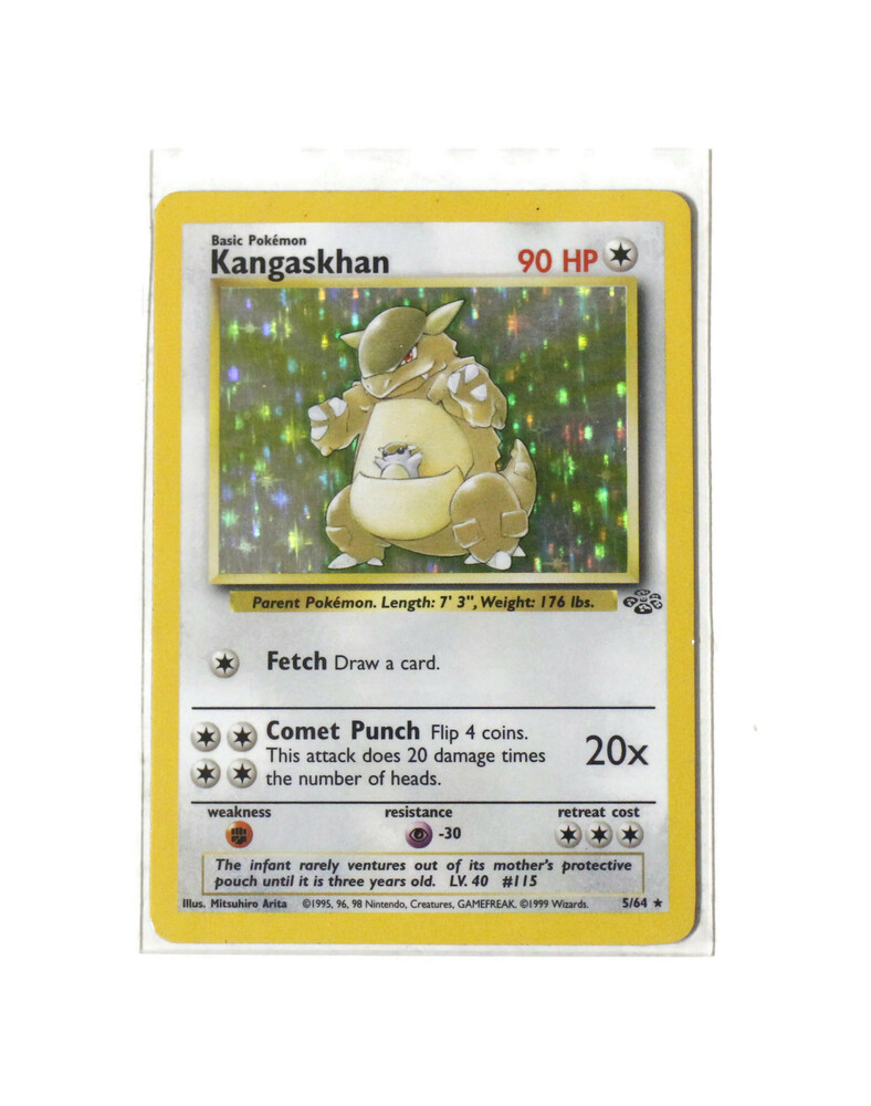 Jungle Series - Kangaskhan Holographic Rare Pokemon Trading Card 5/64 ...