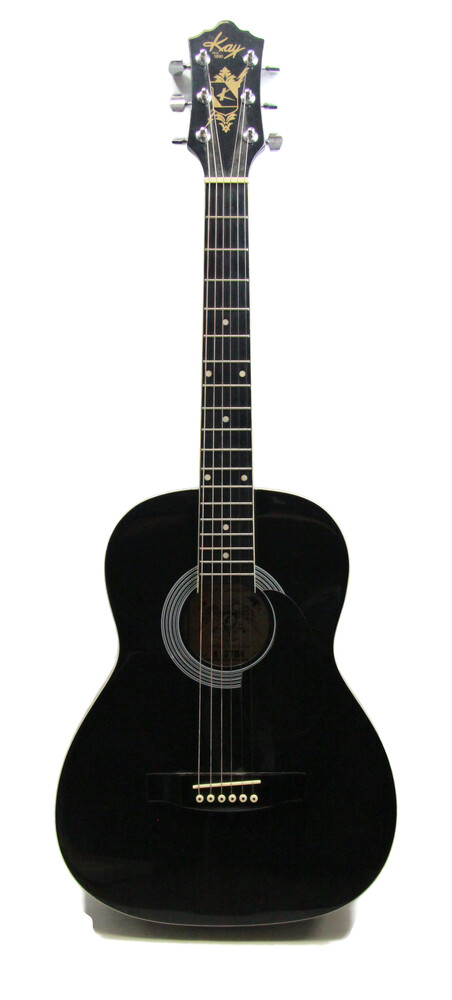 Kay K137BK Standard Size 6 - String Steel String Acoustic Guitar ...