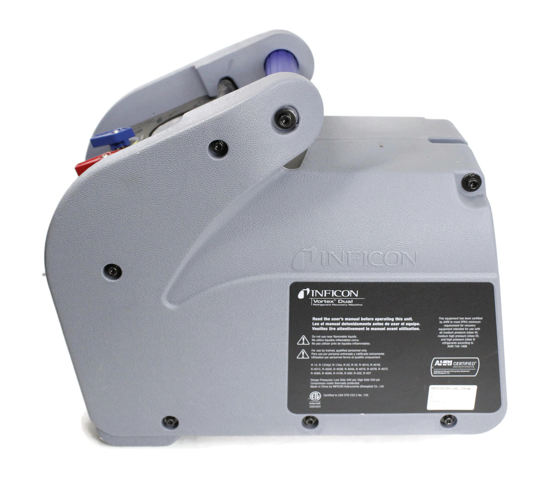 Inficon 714-202-G1 120V 1HP Vortex Dual HVAC Refrigerant Recovery ...